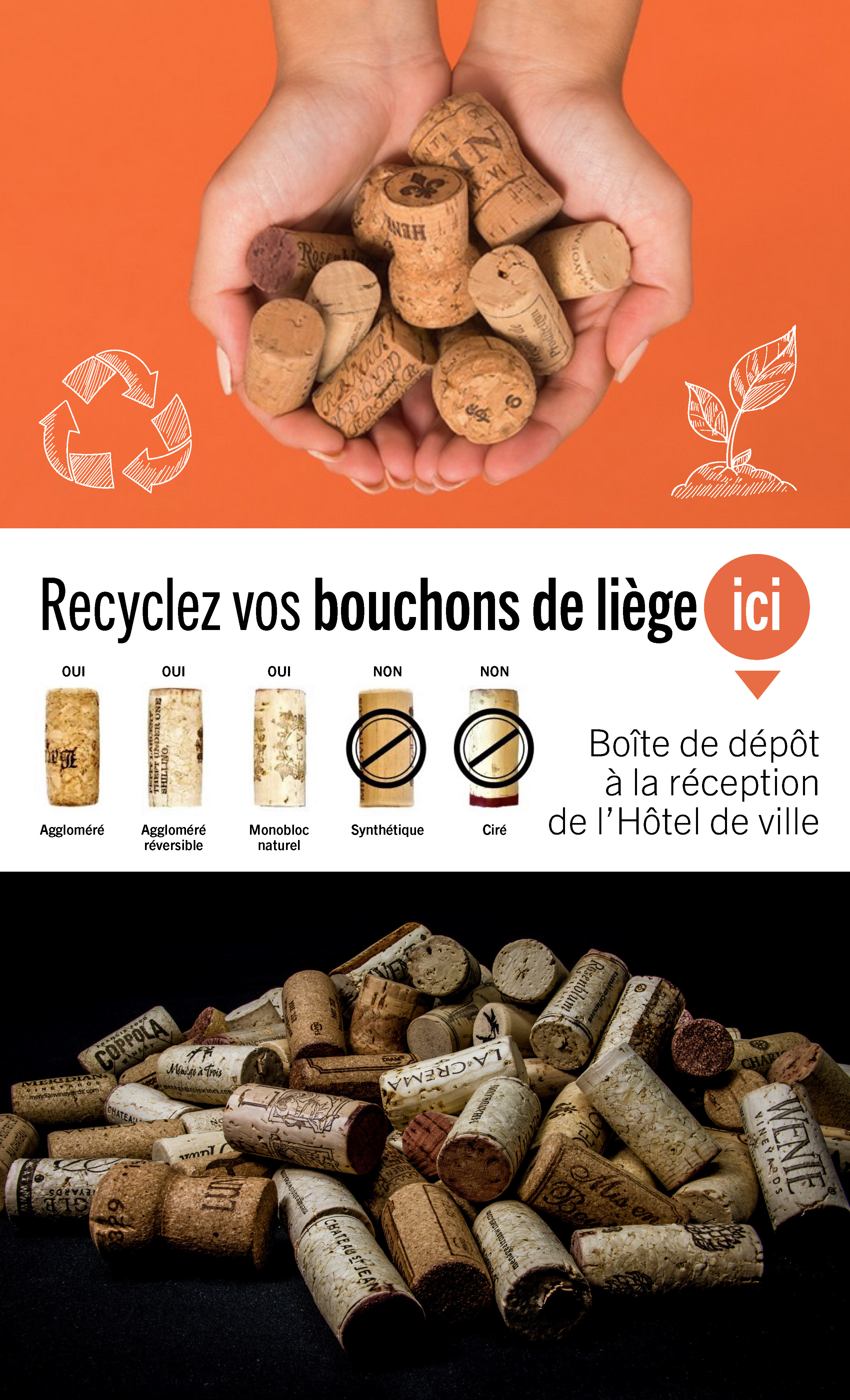 Recyclage bouchons liège - FR - Canton de Hatley